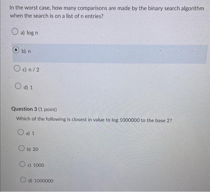 Solved In the worst case, how many comparisons are made by | Chegg.com