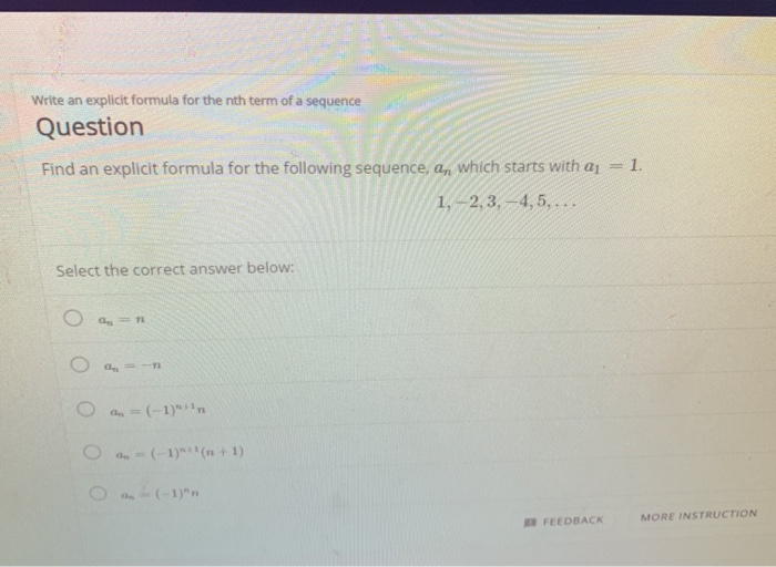 Solved Write an explicit formula for the nth term of a | Chegg.com
