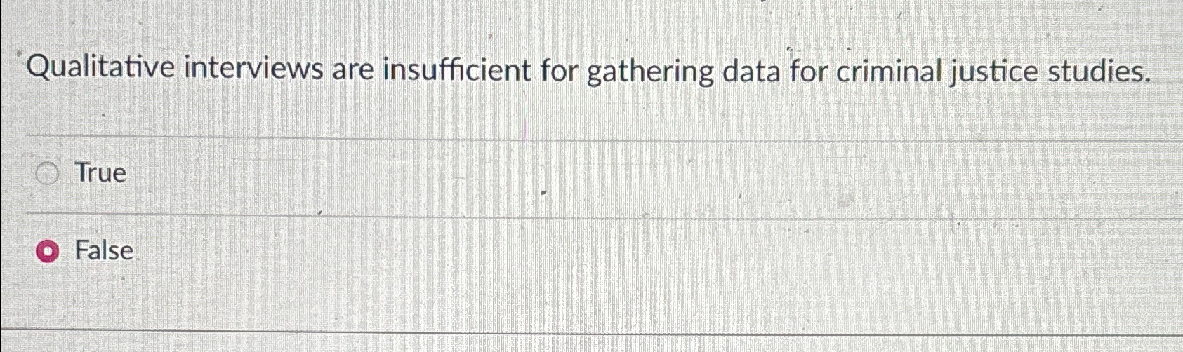Solved Qualitative interviews are insufficient for gathering | Chegg.com