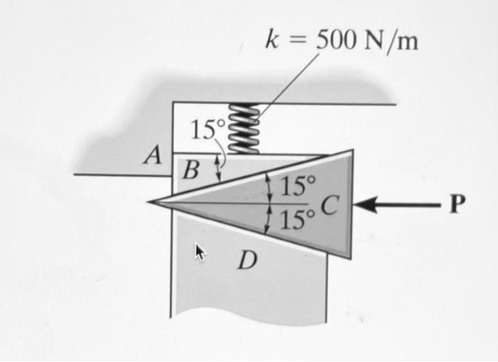 Solved The coefficient of static friction between wedges B | Chegg.com