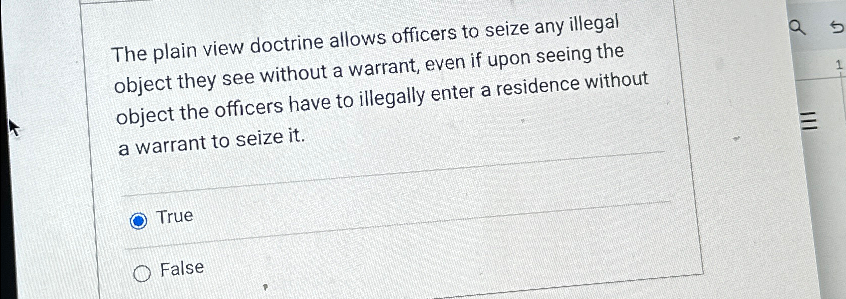 Solved The plain view doctrine allows officers to seize any | Chegg.com