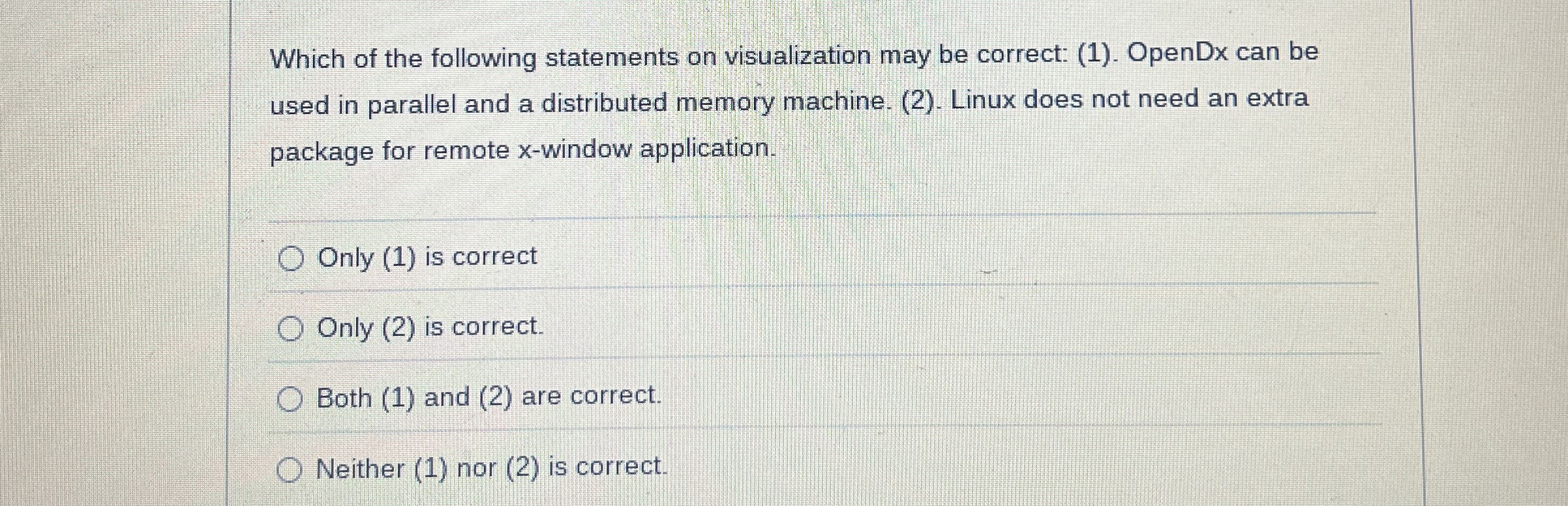 Solved Which of the following statements on visualization | Chegg.com