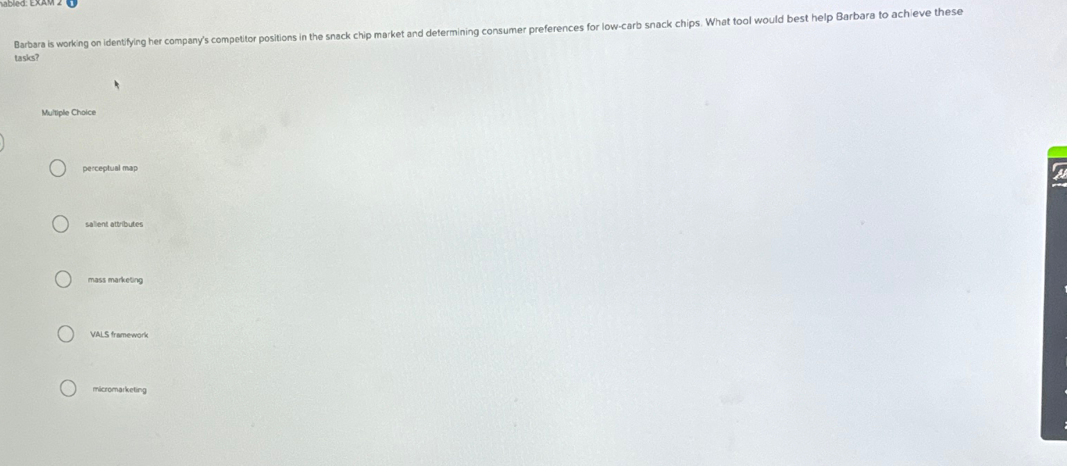 Solved tasks?Multiple Choiceperceptual mapsallent | Chegg.com