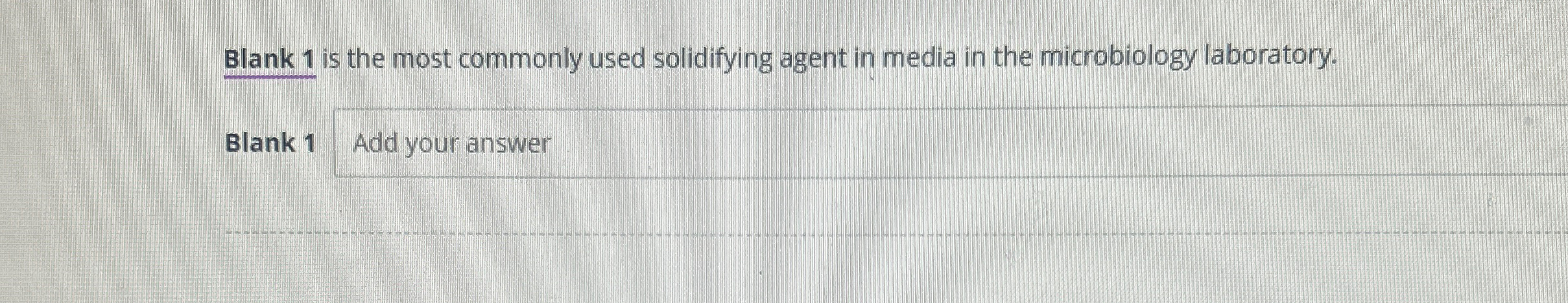 Solved Blank 1 ﻿is the most commonly used solidifying agent | Chegg.com