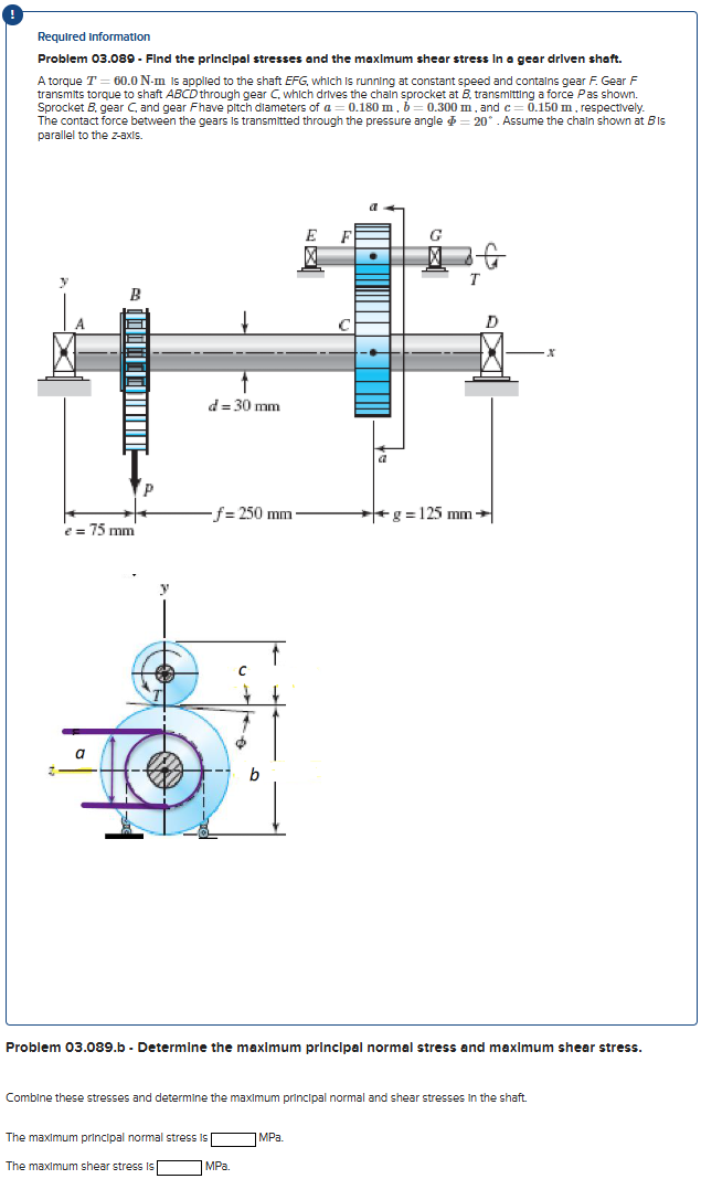Solved Problem 03.089.b - ﻿Determine the maximum principal | Chegg.com
