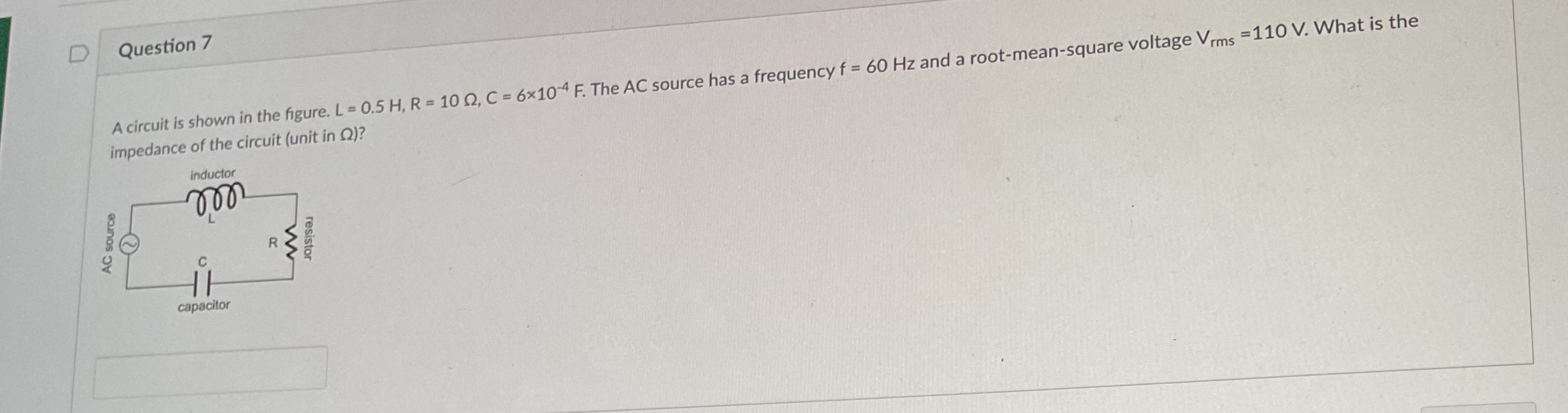 Solved Question 7A circuit is shown in the figure. | Chegg.com