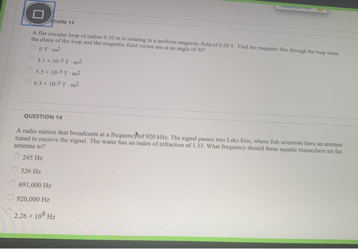 Solved STION 13 A flat circular loop of radius 0.10 m is | Chegg.com