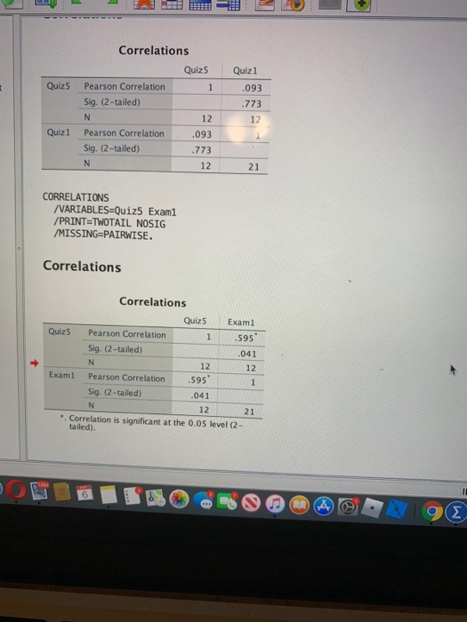 Sample of Pearson Correlation results written in APA | Chegg.com