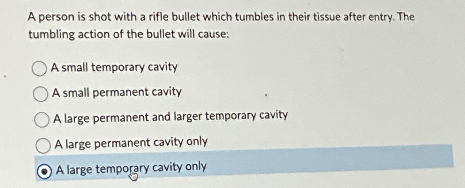 Solved A person is shot with a rifle bullet which tumbles in | Chegg.com
