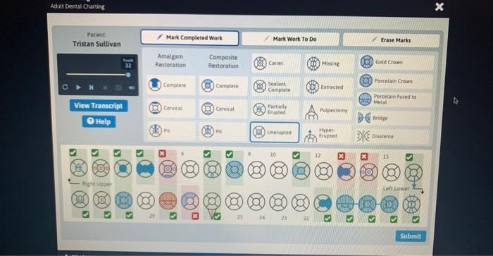Solved tooth #5 has a buccal cervical composite and MO | Chegg.com