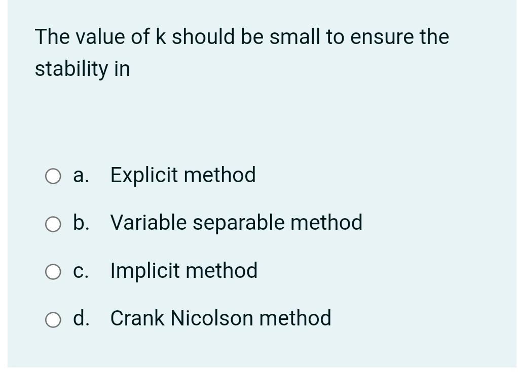 Solved Computational molecule for Simple Implicit method O | Chegg.com Solved Computational molecule for Simple Implicit method O | Chegg.com