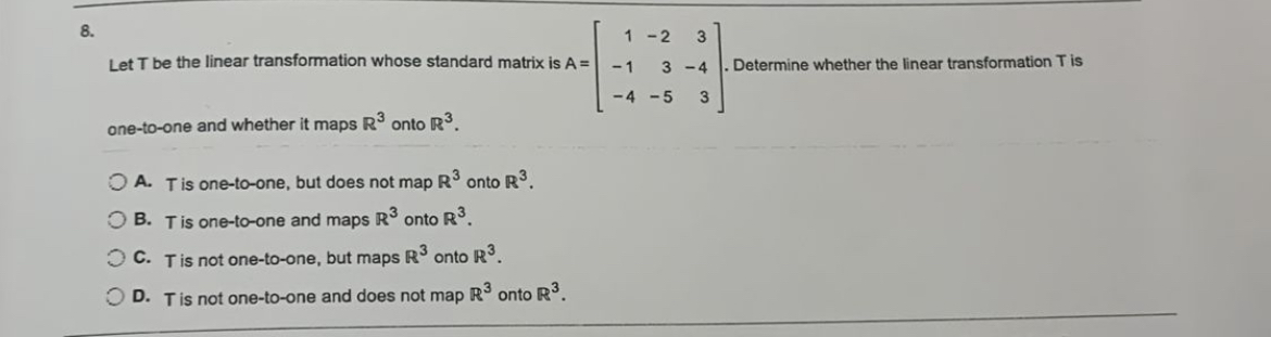 Let T ﻿be the linear transformation whose standard | Chegg.com