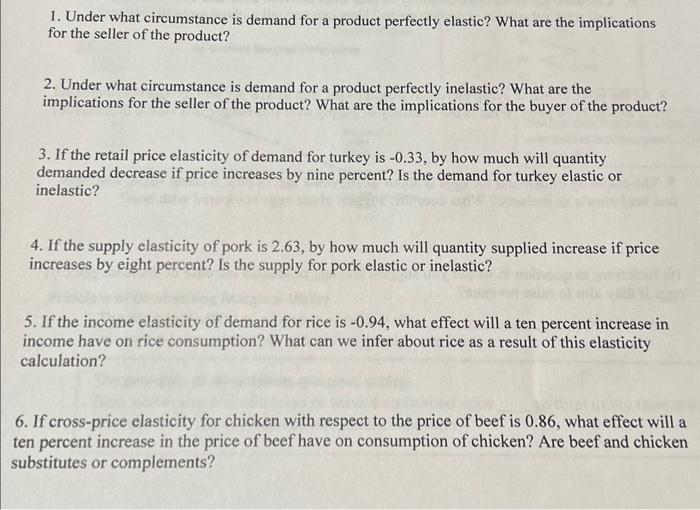Solved 1. Under what circumstance is demand for a product | Chegg.com