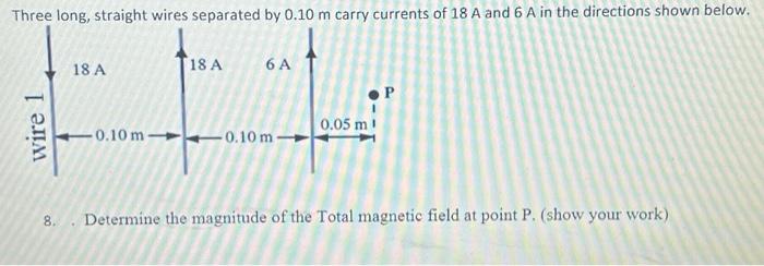 Solved 8. Determine the magnitude of the Total magnetic | Chegg.com