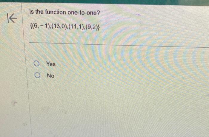 Solved Is the function one-to-one? | Chegg.com