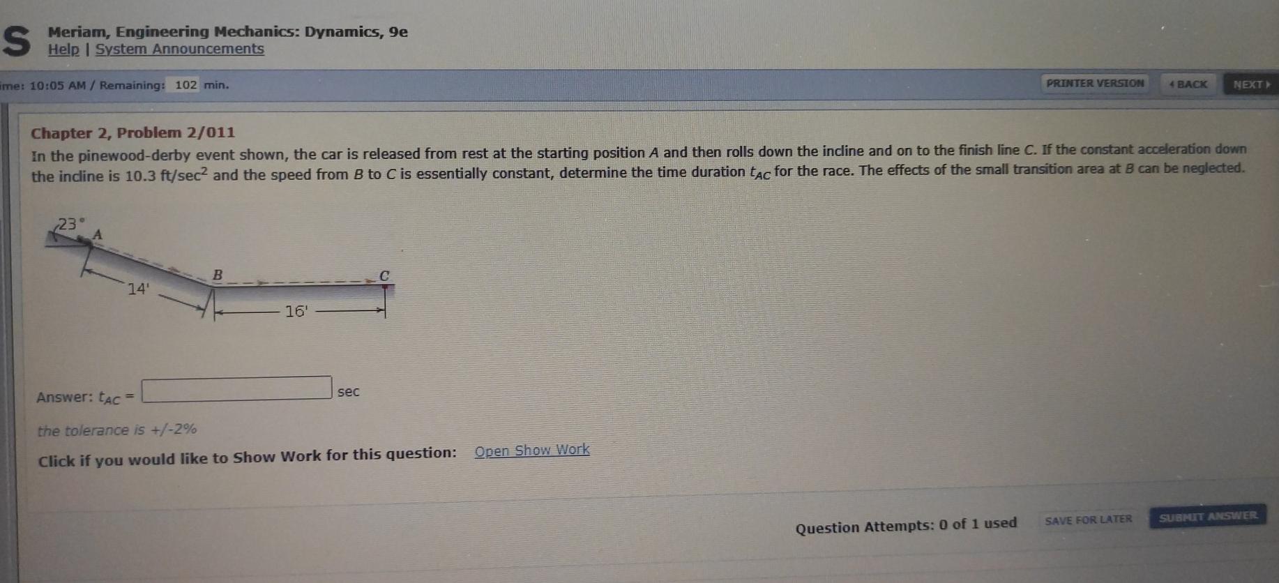 Solved S Meriam, Engineering Mechanics: Dynamics, 9e Help | Chegg.com