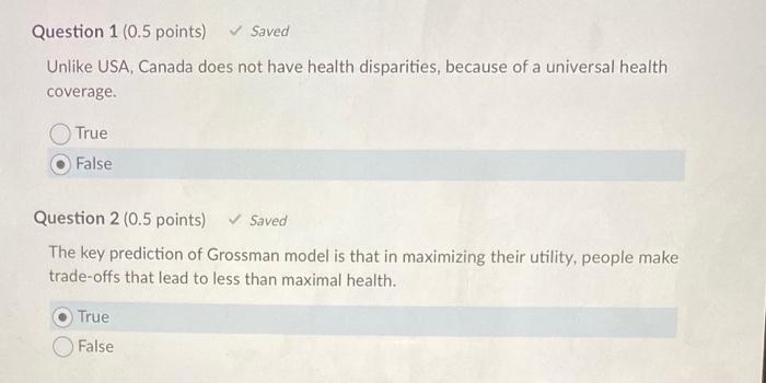 Solved Unlike USA, Canada does not have health disparities, | Chegg.com