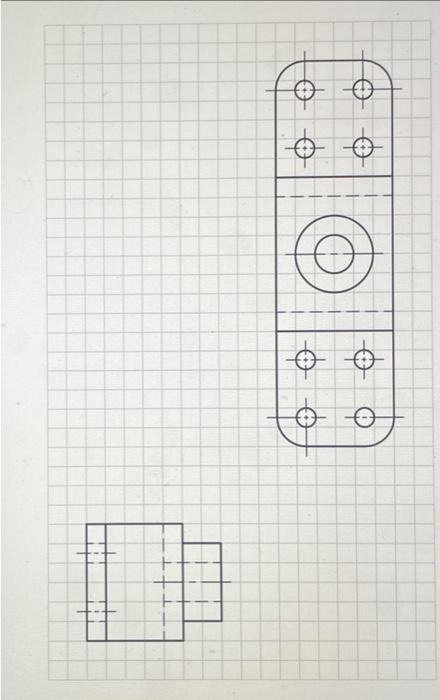 Solved Complete the offset section front view most | Chegg.com