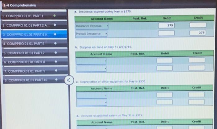 Solved 1-4 Comprehensive 1. COMPPRO.01.01. PART 1 Part 1 | Chegg.com