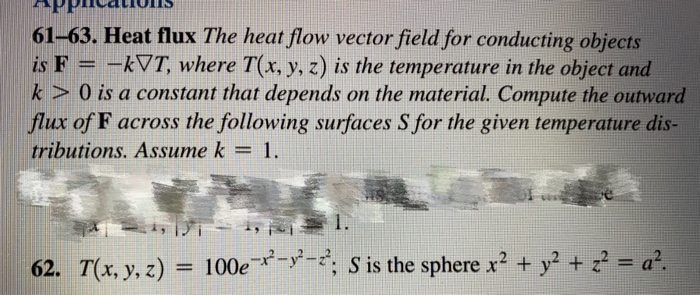 Solved 61-63. Heat flux The heat flow vector field for | Chegg.com