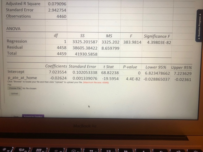 Solved Adjusted R Square Standard Error Observations | Chegg.com