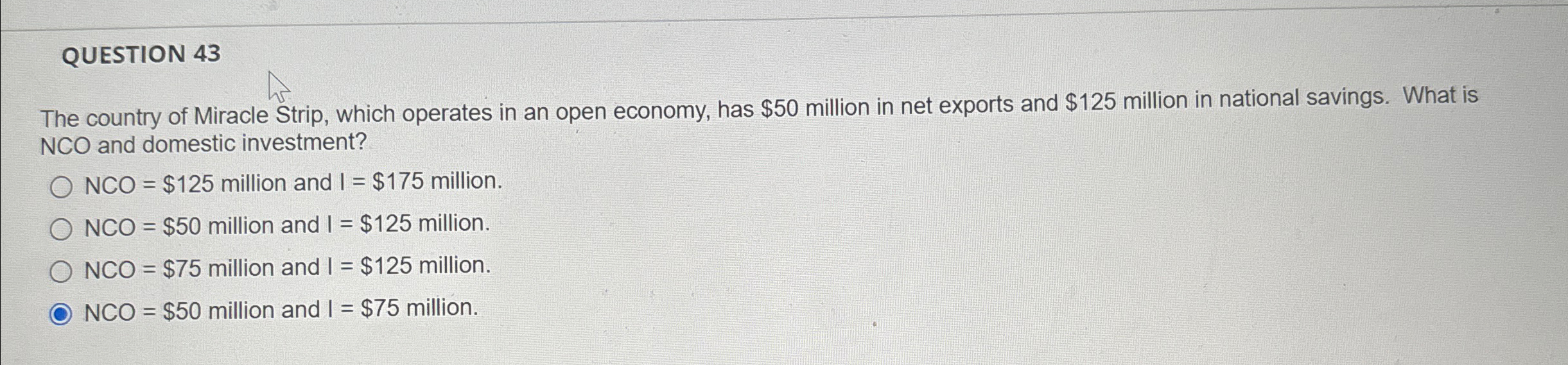 Solved QUESTION 43The country of Miracle Strip, which | Chegg.com