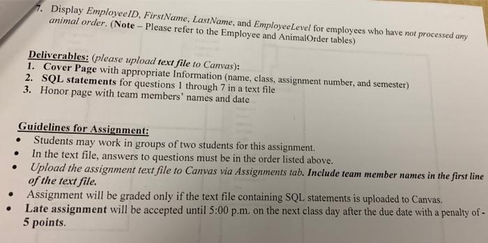 CIS 3382 - Computer Database Systems Fall 2022 - | Chegg.com