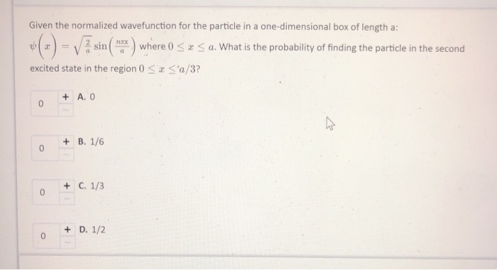 Solved Given The Normalized Wavefunction For The Particle In 6159