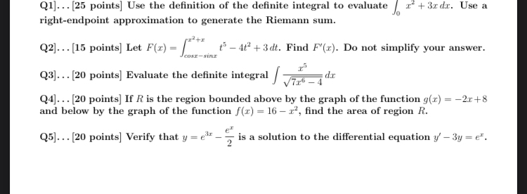 Solved Q1]...[25 ﻿points] ﻿Use the definition of the | Chegg.com
