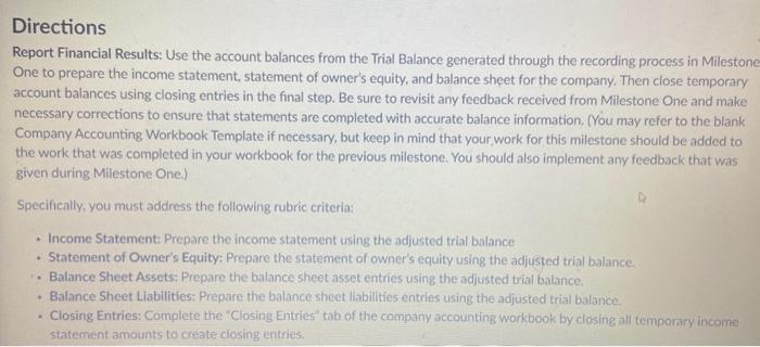 Solved Overview In Milestone One, you completed the first | Chegg.com