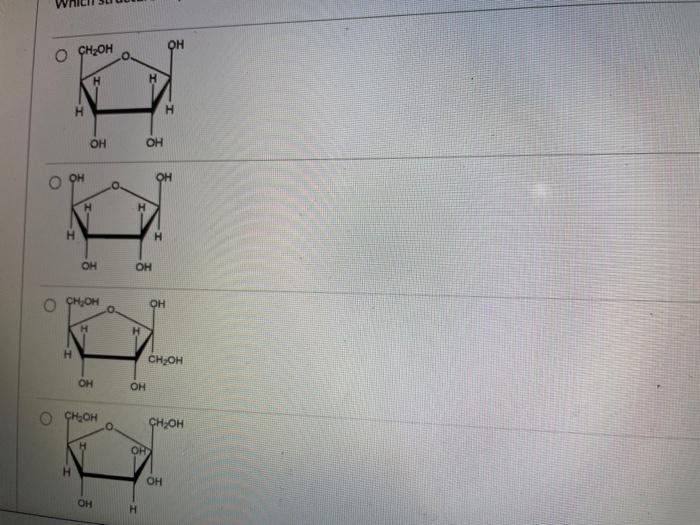 Solved If the linear structure of ribose is H. H: H- 애 애 애 | Chegg.com