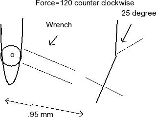 Solved A mechanic pulls on the 13 mm combination wrench with | Chegg.com