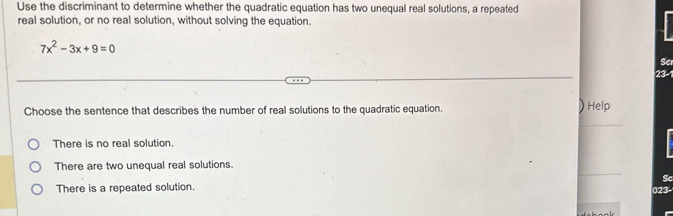 Solved Use the discriminant to determine whether the | Chegg.com