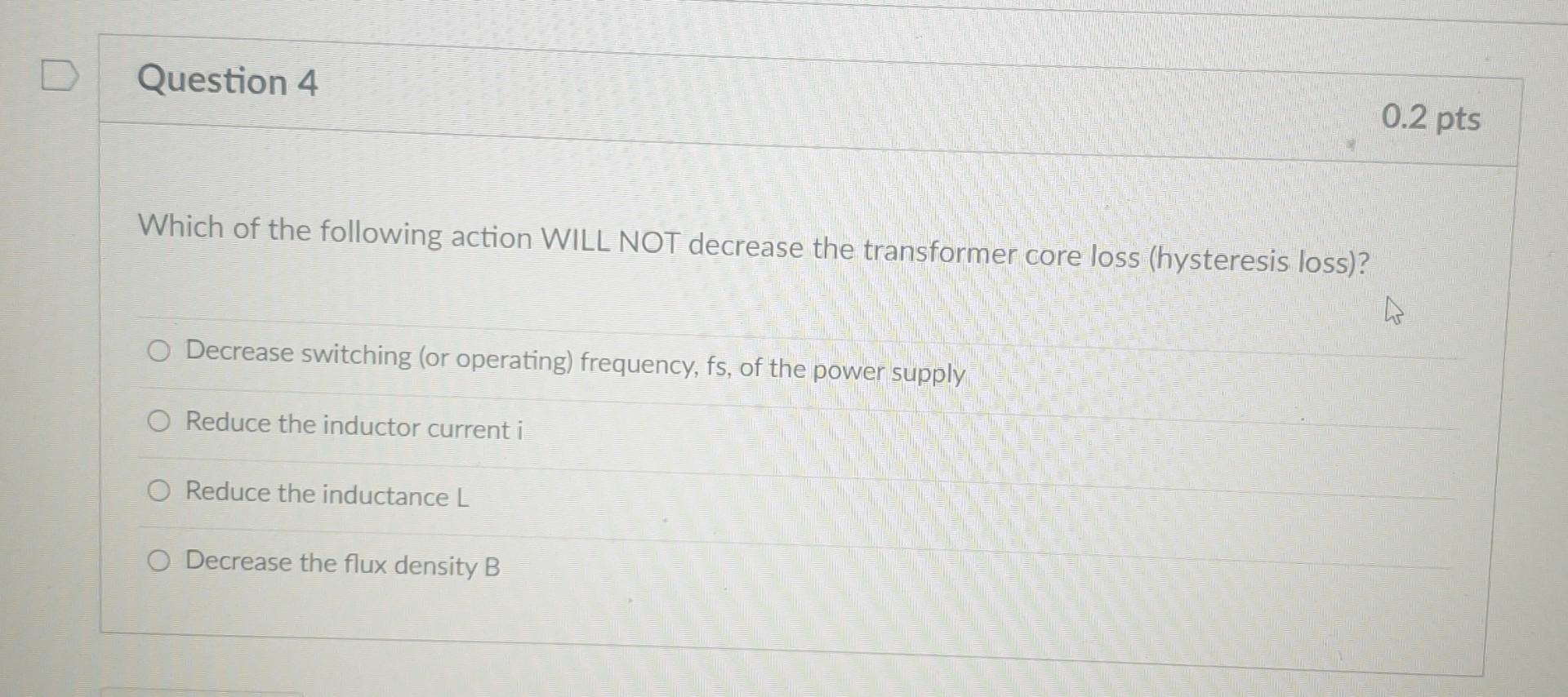 Solved Which of the following action WILL NOT decrease the | Chegg.com