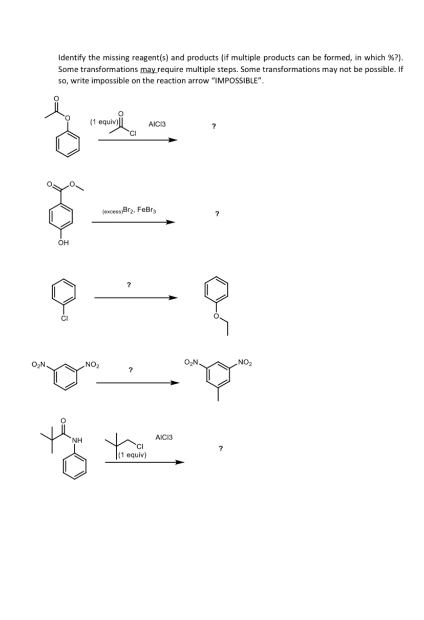 Solved Identify the missing reagent(s) ﻿and products (if | Chegg.com