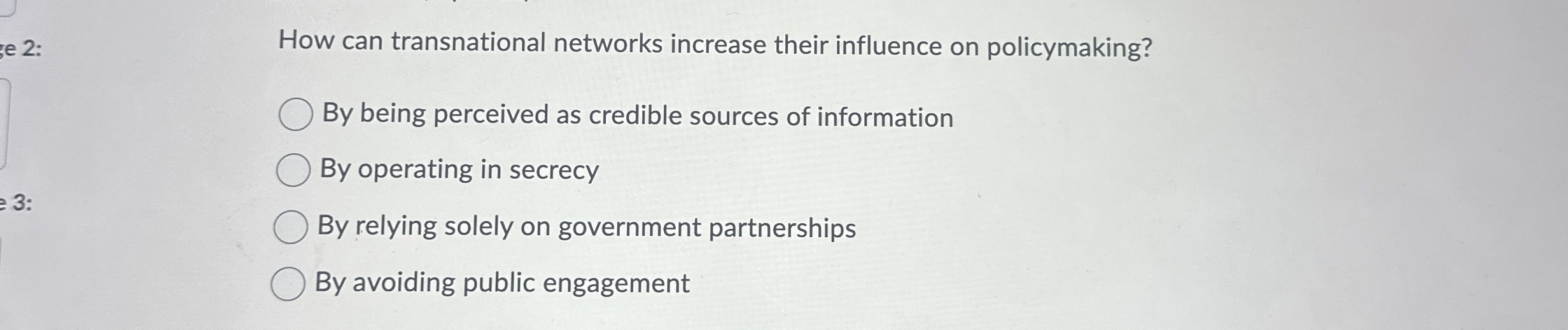 Solved How can transnational networks increase their | Chegg.com