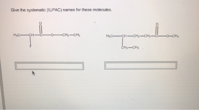 Solved Give the systematic (IUPAC) names for these | Chegg.com
