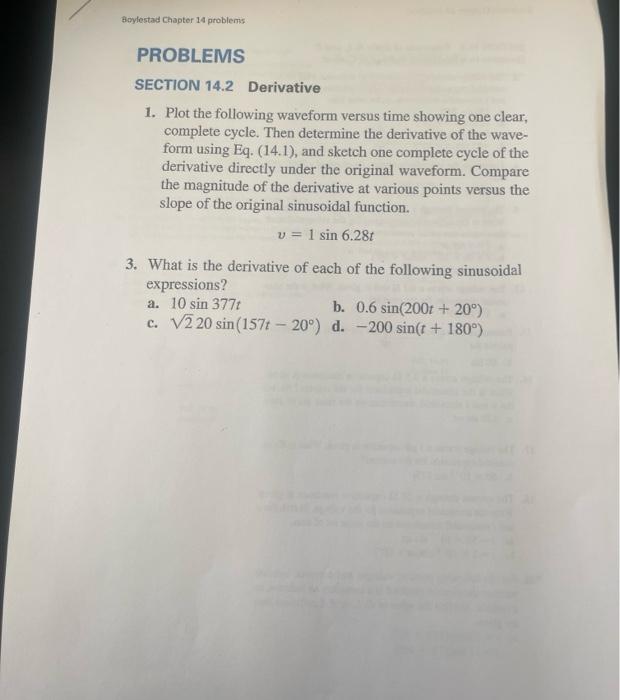 Solved 1. Plot the following waveform versus time showing | Chegg.com