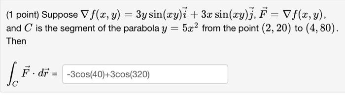 Solved (1 point) Suppose | Chegg.com