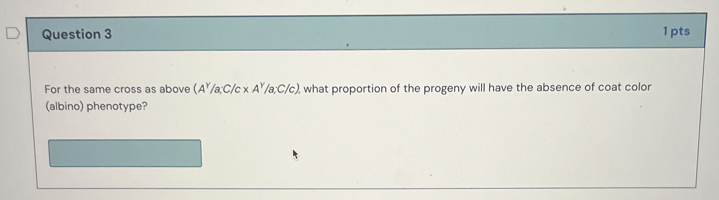 Solved Question 3For the same cross as above | Chegg.com Solved Question 3For the same cross as above | Chegg.com