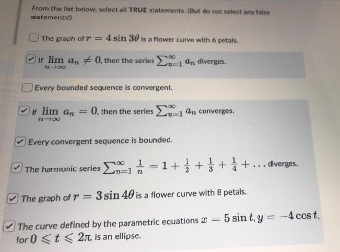 Solved From the list below, select all TRUE statements. (But | Chegg.com Solved From the list below, select all TRUE statements. (But | Chegg.com