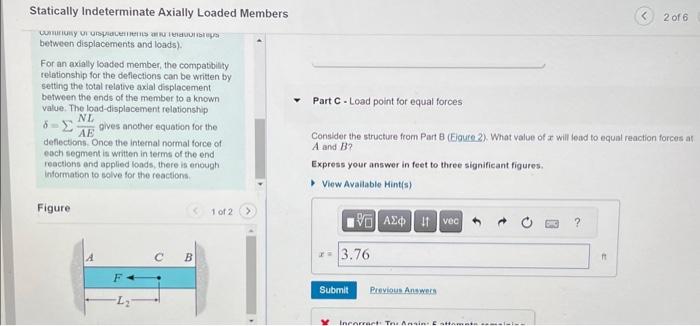 Statically Indeterminate Axially Loaded Members | Chegg.com