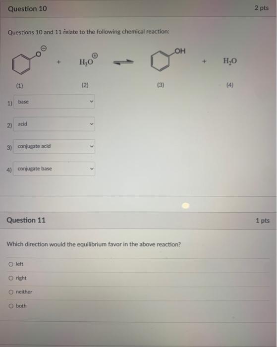 Solved Questions 10 and 11 relate to the following chemical | Chegg.com