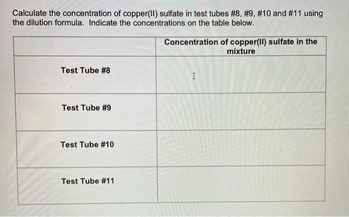 Solved following dilution formula to do this. MXV = M2 X V2 | Chegg.com