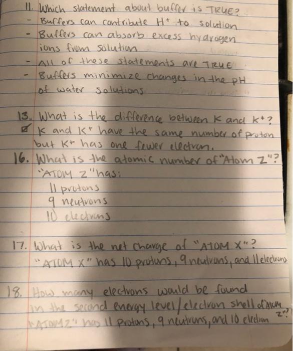 Solved 11. Which statement about buffer is TRUE? Buffers can | Chegg.com