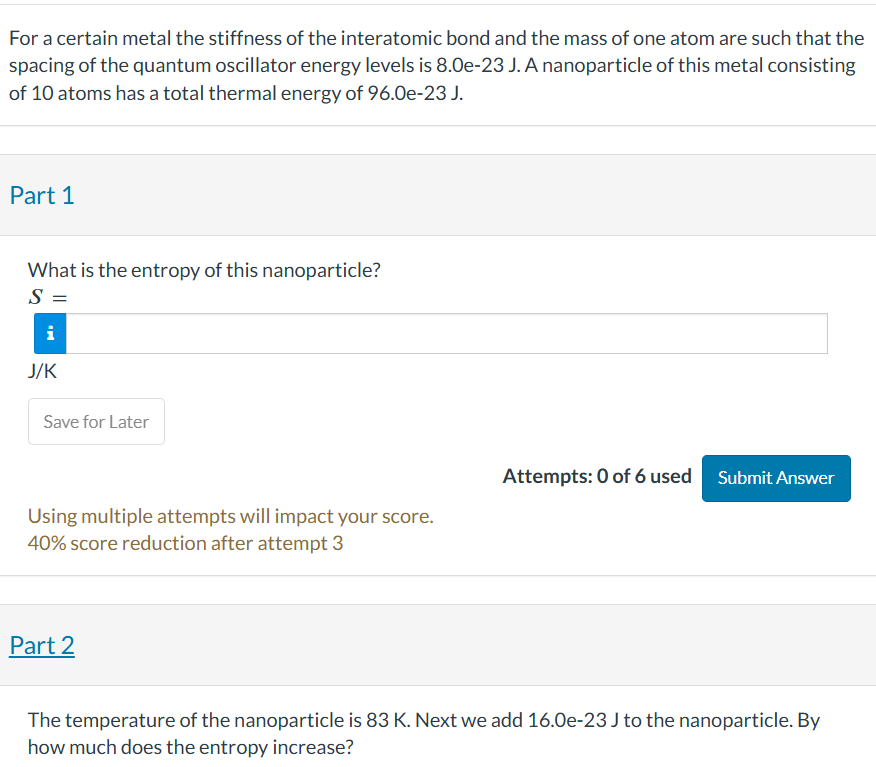 Solved For a certain metal the stiffness of the interatomic | Chegg.com
