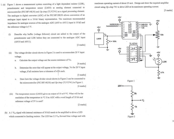 maximum operating current of about 25 mA. Design and | Chegg.com