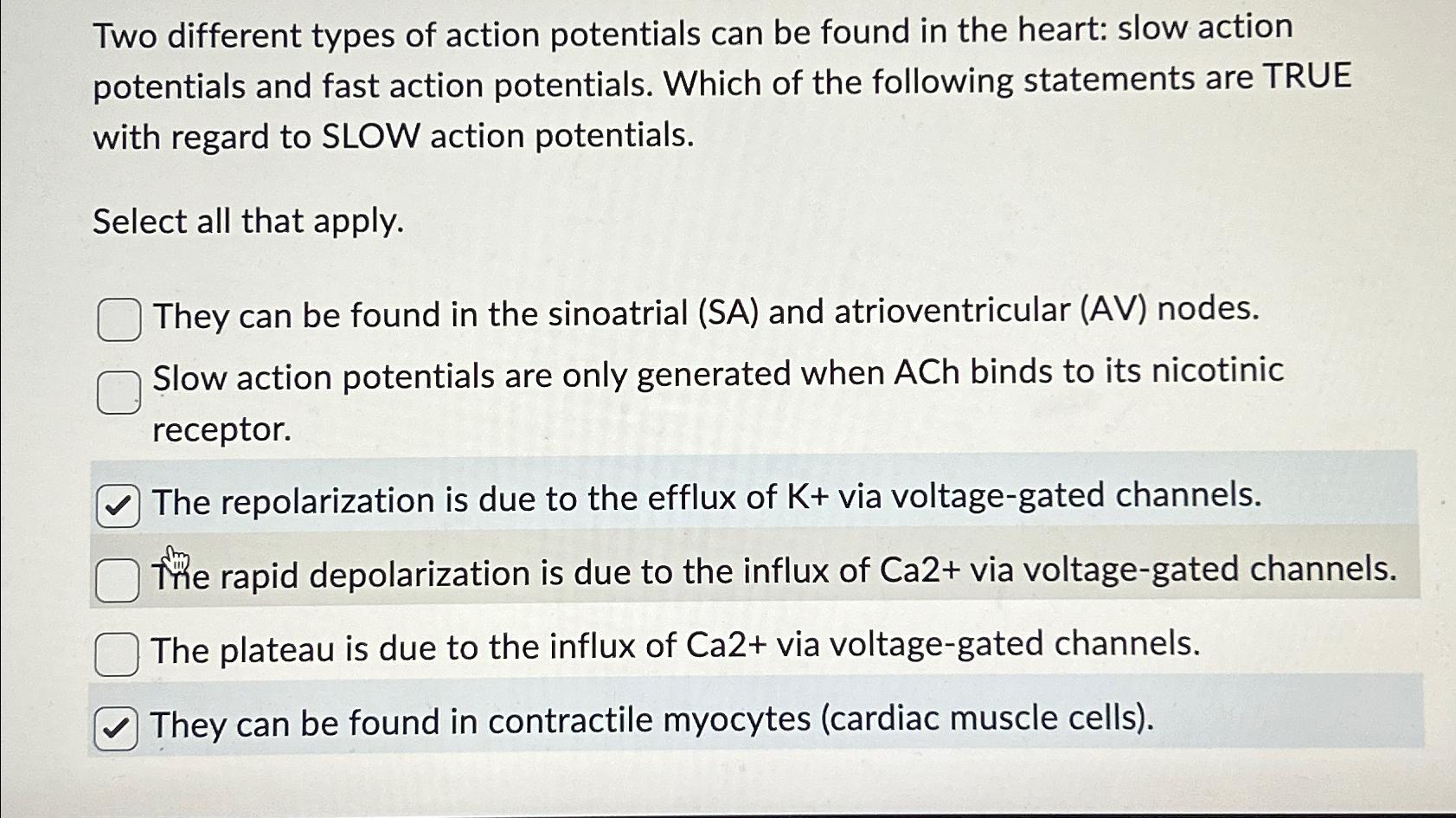 Solved Two different types of action potentials can be found | Chegg.com