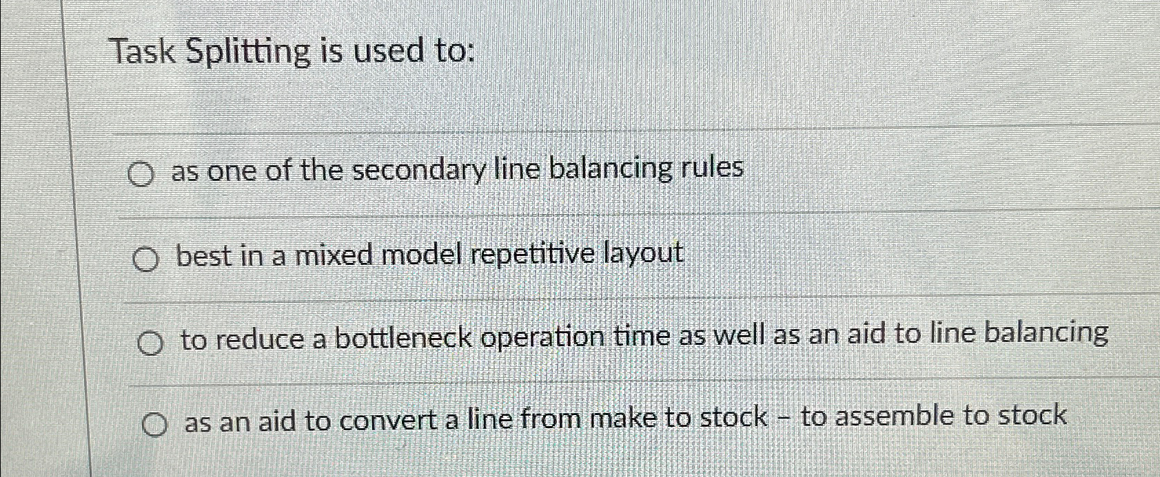 Solved Task Splitting is used to:as one of the secondary | Chegg.com