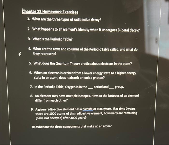 Solved Wapter 12 Homework skercises 1. What are the three | Chegg.com Solved Wapter 12 Homework skercises 1. What are the three | Chegg.com